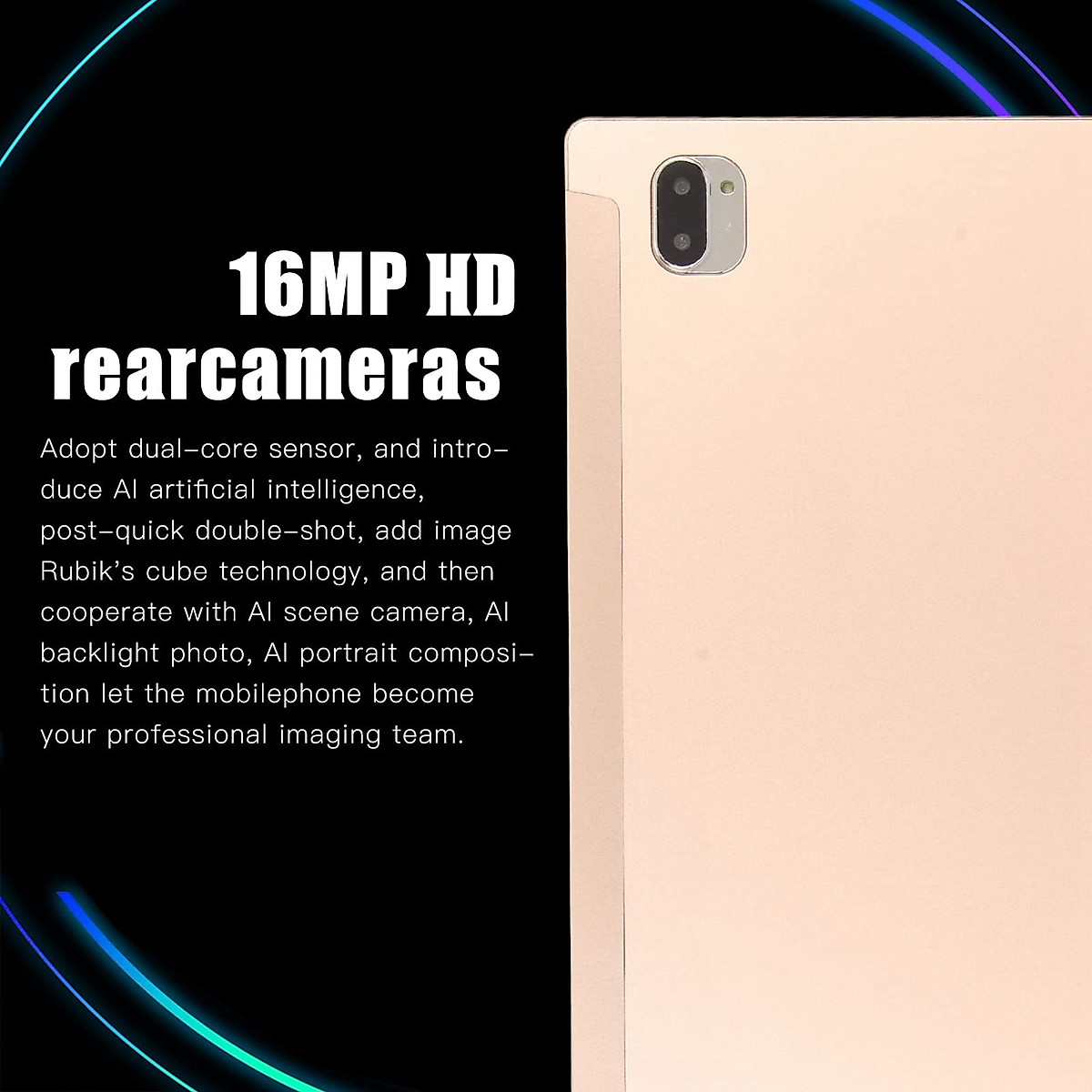 ciciglow 10.1 Inch FHD Tablet, 6GB RAM, 128GB ROM, Octa Core, Dual Camera, 5G WiFi, 4G LTE, Office Tablet with Keyboard and Case (US Plug)