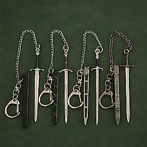 Koelin GOT Sword Keychain Jon Snow Longclaw Sword Mini Sword Key chain katana Action Figure Accessories for Men Women Boy Gift
