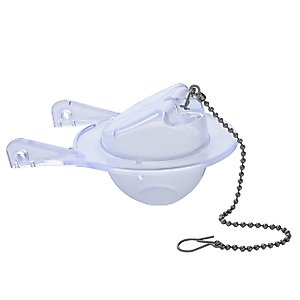 Ecochre Toilet Flappers Replacement Compatible for GA715014-GEG1 (Transparent) 3 Inch with Stainless Chain and Hook