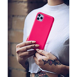 FELONY CASE – iPhone 11 Case - Neon Pink Silicone Case, Liquid Silicone with Anti-Scratch Microfiber Lining, 360° Shockproof Protective Case