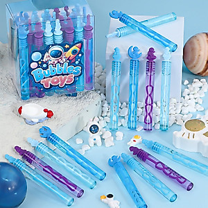 Winrayk 48Pcs Astronaut Mini Bubble Wand Bubbles Party Favors for Kids Bubbles Bulk Birthday Gift Valentine Christmas Wedding Goodie Bag Stuffer Classroom Prize Outdoor Toy Space Party Favors Supplies