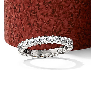 Ross-Simons 1.35 ct. t.w. CZ Eternity Band in Sterling Silver. Size 8