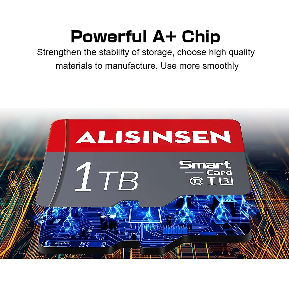 Micro SD Card 1TB Class 10 TF Card 1TB SD Memory Card High Speed Micro SD Memory Cards 1TB for Cellphone,Camera,GOPRO and SD Card Adapter