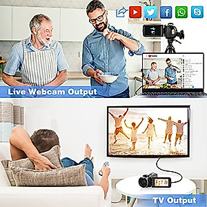 DSOEKEU Video Camera Camcorder 1080P 36 MP Full HD Video Camera for YouTube with WiFi Vlogging Camera IR Night Vision Digital Camera Recorder 16X Digital Remote Control Camcorders Camera,1 Battery