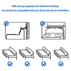 SZJHXIN Kitchen Shelf for Stove Top, Magnetic Shelf Over the Stove Stainless Steel Kitchen Spice Storage Adjustable Length from 15"-30"