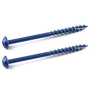 Kreg SML-C250B-250 Blue-Kote Weather Resistant Pocket Hole Screws, 2 1/2 inch, 8 Coarse, Washer Head, 250 Count