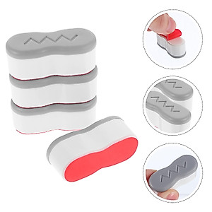 4Pcs White Toilet Seat Bumpers Universal Cover Lifter Gasket Toilet Lid Seat Buffer Spacers with Strong Adhesive for Toilet Cover Adhesive Bidet Attachments Bidet and Bidet Parts (4.5 x 1.7 x 2 cm)