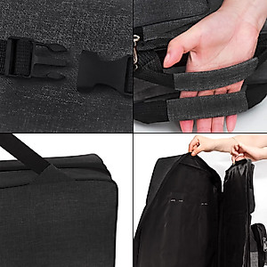 Art Portfolio Carry Bag 4K Canvas Artist Backpack Adjustable Shoulder Bag Tote Artist Portfolios Case Water-Resistant Drawing Board Bag for Art Supplies Storage Transport Traveling, 26 x 19 Inch