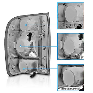 AmeriLite Black/Smoke Replacement Brake Tail Lights Set For 98-00 Ford Ranger Only - Passenger and Driver Side