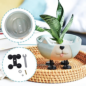 Pointnio Cute Plant Pots,Ceramic Garden Pots,Plant Gifts for Woman,Planters for Indoor Plants.Small Pots for Plant.Spring Flower Pots.Spider,Succulent Pots 6"+4.8"+4" Set of 3