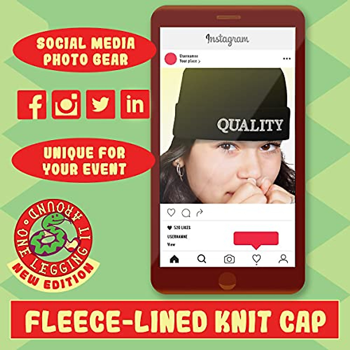 #sigars - Soft Hashtag Adult Beanie Cap, Black, One Size