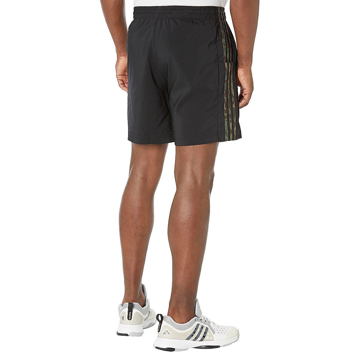 adidas Men's AEROREADY Essentials Chelsea 3-Stripes Shorts, Black/Olive Strata, Small