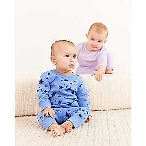 Moon and Back by Hanna Andersson Baby Girls' French Terry Crewneck Sweatshirt, Grey Heather, 12-18 Months