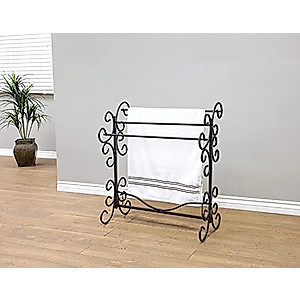 Frenchi Home Furnishing Blanket Rack, 35.5"H, Black