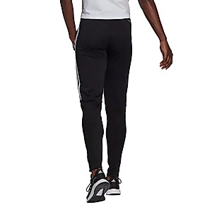 adidas Women's Aeroready Sereno Slim Tapered-Cut 3-Stripes Pants, Black/White, Medium