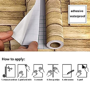 Wood Wallpaper Wood Plank Peel and Stick Wallpaper Shiplap Wood Contact Paper 17.7in x 118.1in Rustic Wood Self Adhesive Removable Wallpaper Vintage Faux Shiplap Wood Peel and Stick Wallpaper Cabinet