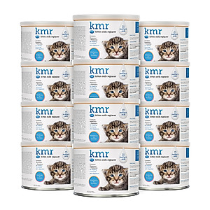 PetAg KMR Kitten Milk Replacer Powder - 6 oz, Pack of 12 - Powdered Kitten Formula with Prebiotics, Probiotics & Vitamins for Kittens Newborn to Six Weeks Old - Easy to Digest
