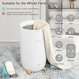 Keenray Towel Warmer for Bathroom, Luxury Towel Warmer Bucket with Timer, LED Display for Time and Temperature, Delay Time Up to 24 Hours, Child Lock, Hot Towel Heater, Gifts for Mom,Dad,Him,Her