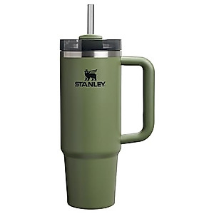 Stanley Quencher H2.0 Tumbler with Handle and Straw 30 oz | Flowstate 3-Position Lid | Cup Holder Compatible for Travel | Insulated Stainless Steel Cup | BPA-Free | Dried Pine