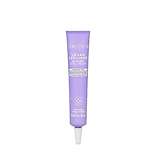 Pacifica Beauty, 100% Vegan Ceramide Barrier Repair Under Eye Cream for Fine Lines, Eczema Association Approved, Safe for Sensitive Skin for Delicate Undereye Area, Fragrance Free, 0.5 Fl Oz