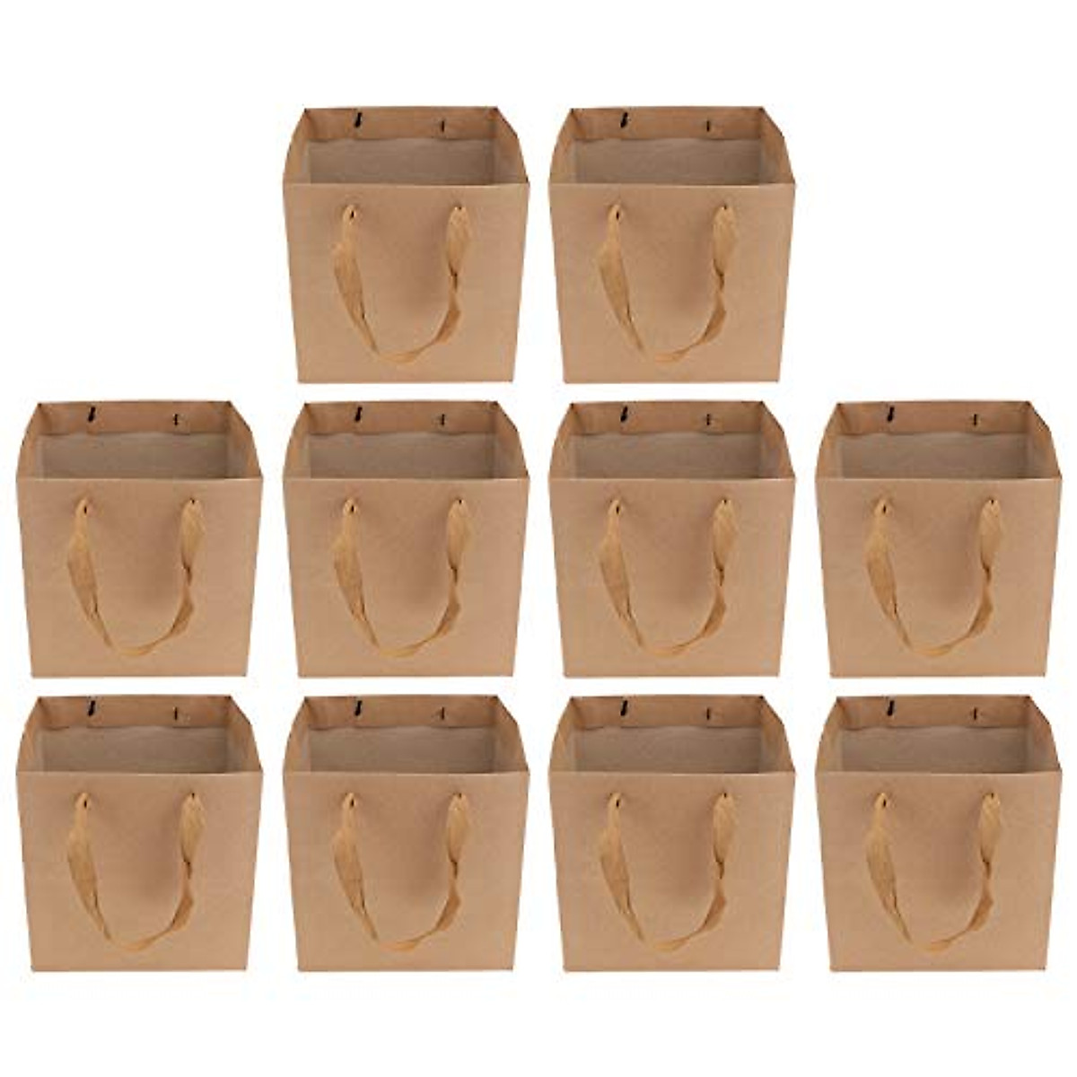 JOEBO Goodie Bags 10pcs Kraft Paper Gift Bags Party Bags Bags Cub Favor Bags Business Bags Kraft Bags Retail Bags for Easter Birthday Wedding Bulk Gift Bags