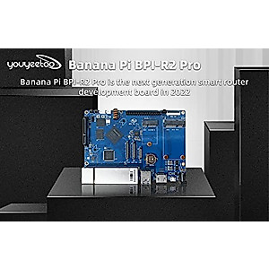 youyeetoo BPI R2 Pro Open Source Smart Router Developement Board by RK3568 0.8TOPS 2G LPDDR4 16G EMMC 5 Gigabit Port OpenWRT Linux for IOT NAS Smart Home Gateway (with Power)