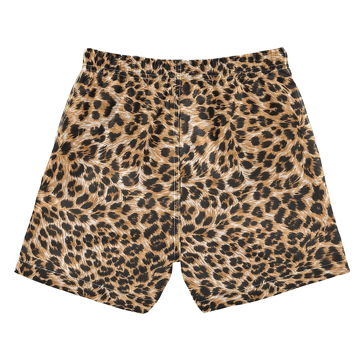 Boys Swim Trunks Summer Drawstring Toddler Swim Board Shorts Quick Dry Little Boys Bathing Suit Beach Hawaii Vacation Cheetah Print 5 Years