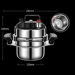 shamjina Pressure Cooker Outdoor Easy to Clean Multifunction Cooking Pot Cookware Stainless Steel Kitchen Travel 2L Non sticking Pressure Canner, Style E