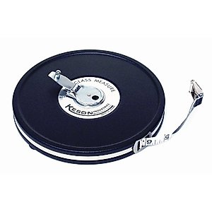 Keson MC18M50 Closed Metal Housing Fiberglass Measuring Tape (Graduations: ft., in., 1/8 & m, cm, 2mm), 15M/50-Foot