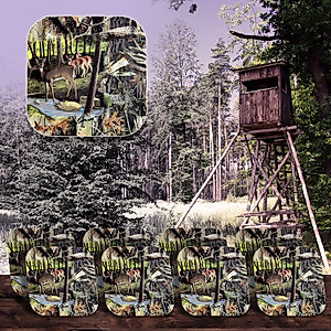 Havercamp Next Camo 7" Deer Plates (24 pack)! 24 Hunting Camo Square Dessert Plates. Great for Hunter Themed Party, Camouflage Motif, Birthdays, Graduations, Outdoor Family Picnic.