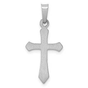 Sonia Jewels 14k White Gold Cross Pendant Charm - 23mm x 11mm
