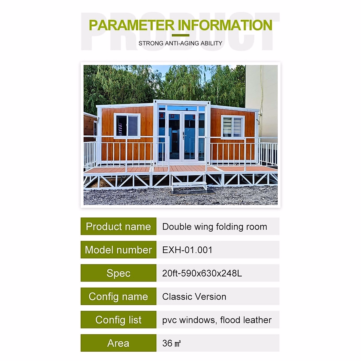 Customizable Foldable Tiny Home - Luxury Prefab Villa, Insulated Modular Shipping Container House, Portable Expandable Design for Easy Installation and High Value