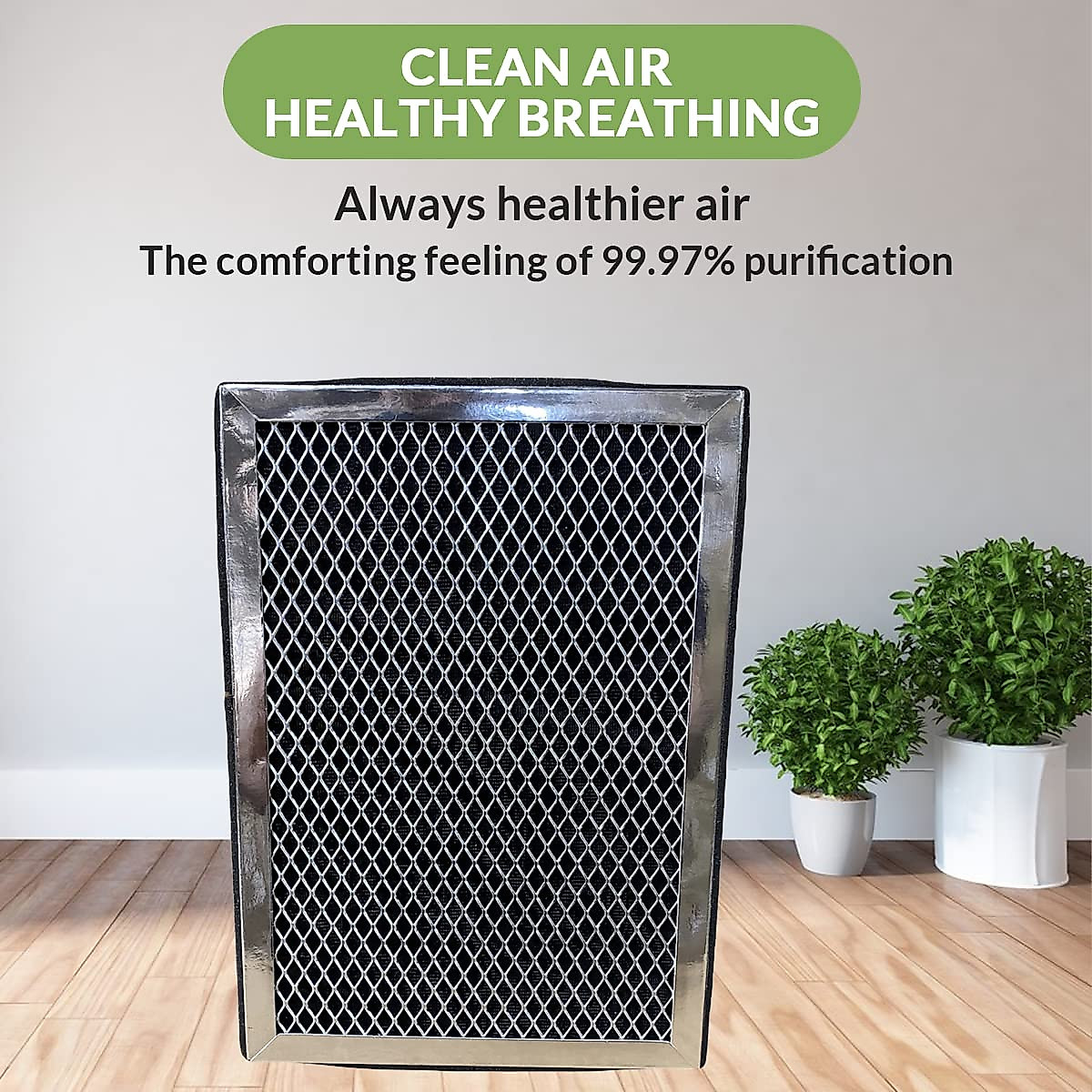 Homeland Goods 25 Replacement Filters Compatible with 25 B1/S1/W1 Air Purifier, 3-in-1 True Hepa and Activated Carbon Filter 4 Pack