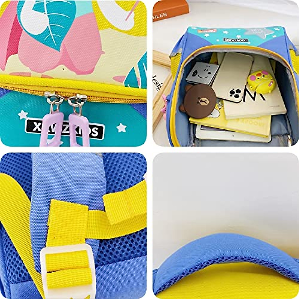 Qckarobe Toddler Backpack for Boys, Small Backpack for Little Kids, Kindergarten Backpack Preschool Bookbag for Boy 3-6, Lightweight Cute Crocodile Schoolbag Blue Children Travel Bag 12''