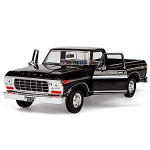 Motormax 1979 Ford F-150 Pickup Classic F150 Pick Up Truck 1:24 Diecast Collectible Model Car Black 79346 All Star Toys Exclusive
