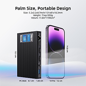 MeLE Fanless Mini PC Quieter3Q 11th Gen N5105 8GB 256GB Windows 11 Pro Micro Computer WiFi 6 Small Desktop Service with USB-C PD, Gigabit Ethernet, Dual HDMI 4K, Auto Power on, PXE Support M.2 SSD