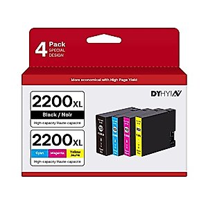 2200XL Ink cartridges Compatible for Canon Maxify PGI 2200 XL PGI-2200XL to use with MB5120 MB5420 MB5320 iB4020 iB4120 MB5020 Printer ( Black Cyan Magenta Yellow , 4 Pack )