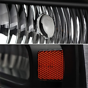 SPEC-D TUNING 1Pc Black Clear Led Headlights Compatible with 1999-2004 Ford F250 F350 F450 Super Duty, 2000-2004 Ford Excursion, L+R Pair Head Light Lamp Assembly