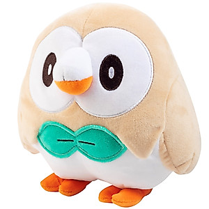 Pokemon Legends: Arceus 8" Rowlet Plush - Officially Licensed - Authentic Soft Stuffed Animal Toy Figure - Valentine's Day & Easter Basket Stuffer Gift for Kids, Boys, Girls - 2+