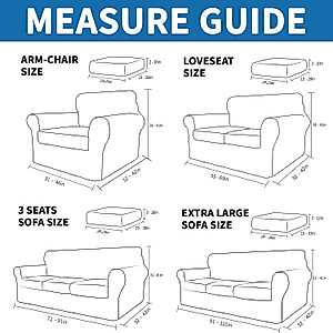 XINEAGE 2024 Newest 4 Pieces Couch Covers for 3 Cushion Couch Super Stretch Thick Soft Sofa Cover Anti Slip Sofa Slipcover Dogs Cats Furniture Protector (Dark Gray, 71"-91")