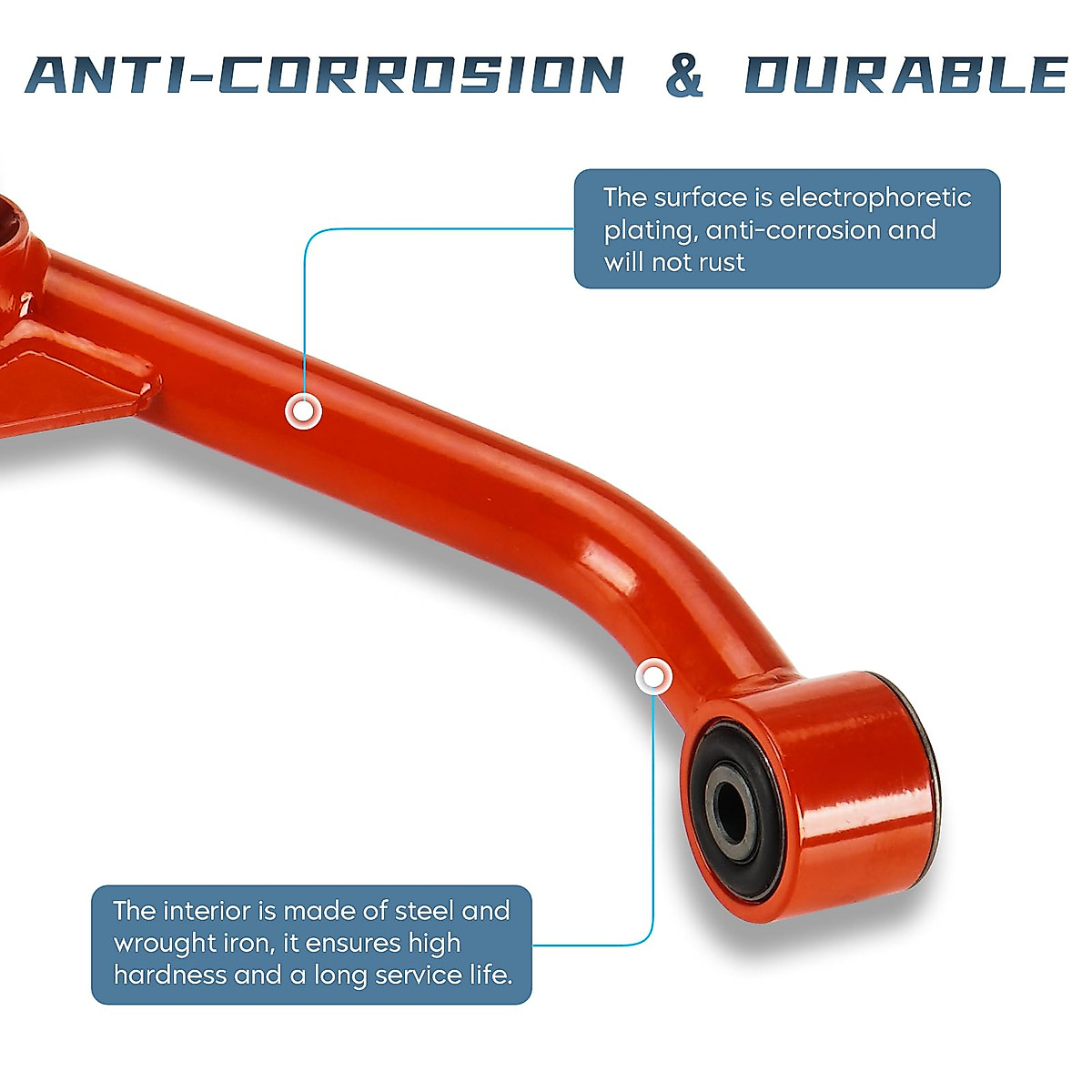 2-4" Front Upper Control Arms with Ball Joint fit for Ram 1500 2011-2022, Adjustable Suspension Kit Tubular Arms Lift 2 to 4 inch, Replacement Factory Suspension Arms 2 PCS