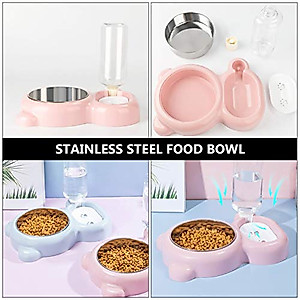 balacoo Water Food Bowls Cat Dog Water Food Dispenser Set Automatic Pet Water Feeder Food Bowl Container