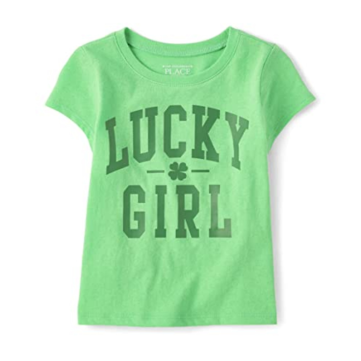 The Children's Place,And Toddler Girls Short Sleeve Graphic T-shirt,Baby-Girls,Lucky Girl,5T