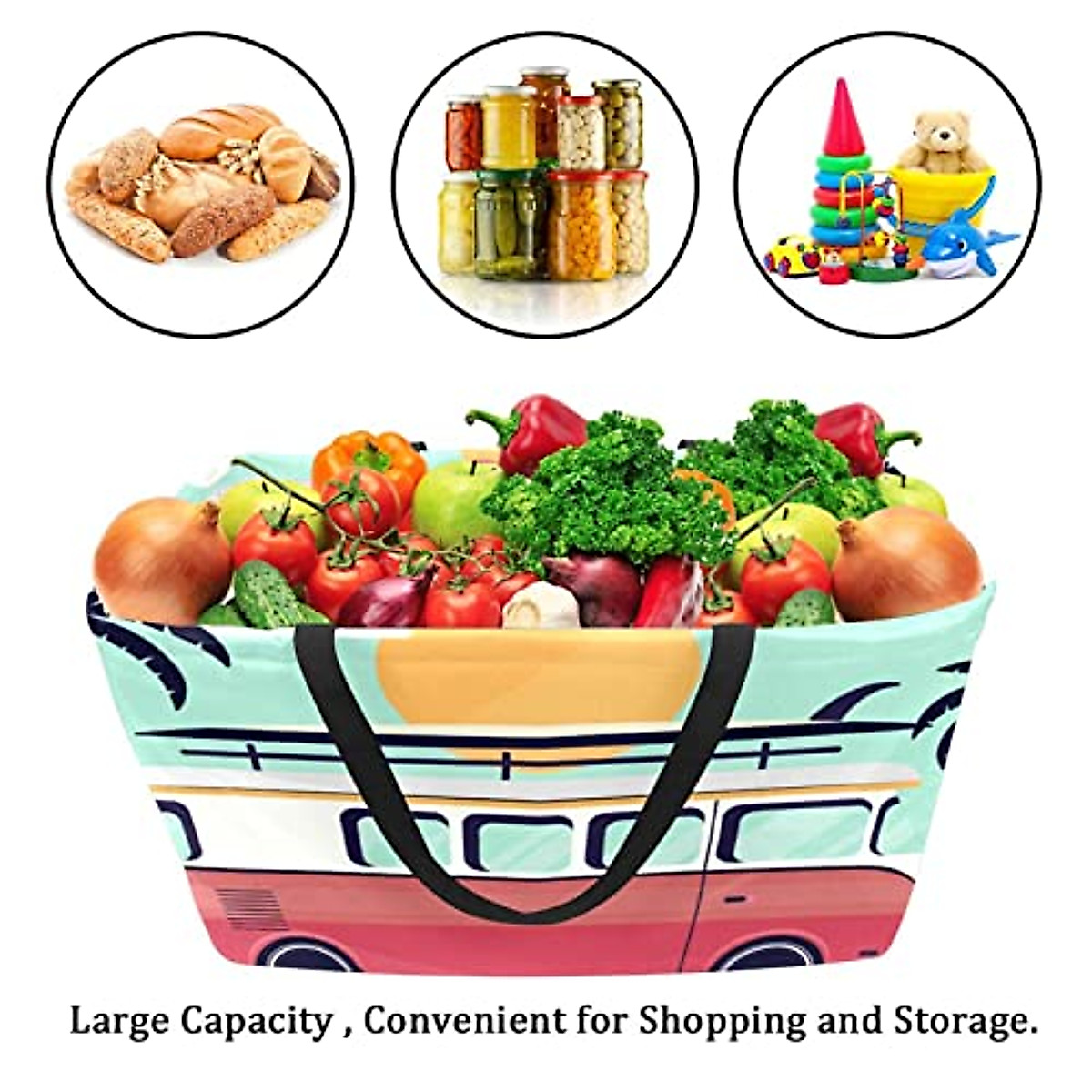 LORVIES Large Rectangular Baskets for Storage, Travel Car Closet Storage Bins Organizing Baskets