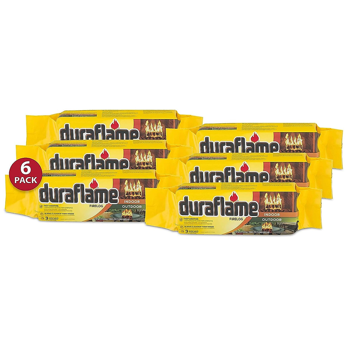 duraflame 4.5lb 3-hr Firelog, 6 pack