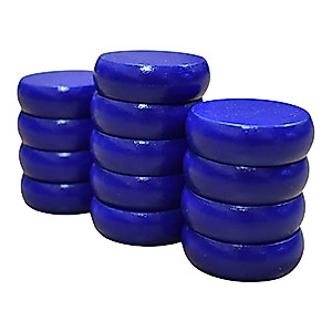 26 Blue and Green Crokinole Discs (Mini Discs - 1 3/32 Inch Diameter (2.8cm))