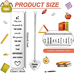 8 Sets Employee Appreciation Bookmark Coworker Thank You Book Markers for Women Colleague Stainless Steel Inspirational Bookmarks Bookworm Gifts for Leaving Retirement Farewell Office (Modern Style)
