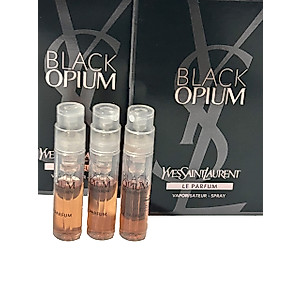 YVES SAINT LAURENT YSL Black Opium LE PARFUM Sample Women Perfume 1.2 ml / 0.04 oz - set of 3