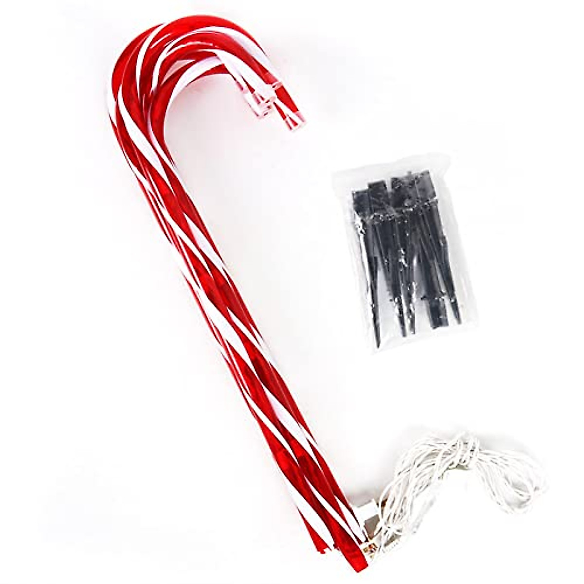 Christmas Candy Cane Lights,Christmas Candy Cane Pathway Lights，Candy Cane Christmas Decor， Christmas/New Year Holiday Lights， Outdoor Garden Home Decorations Light，10pcs