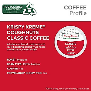Krispy Kreme Doughnuts Classic, Keurig Single Serve K-Cup Pods, Medium Roast Coffee 48 Count